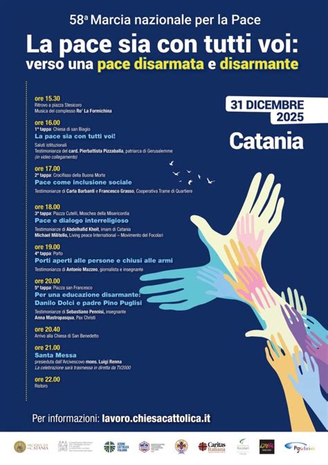 58ª Marcia Nazionale Per La Pace Catania 31 Dicembre 2025