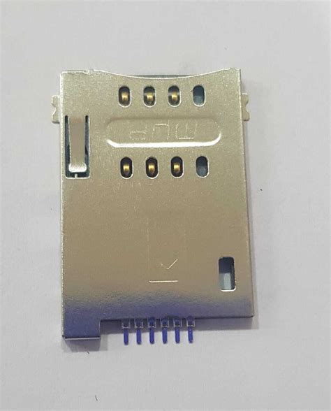6 Pin Micro Sim Card Holder Metal Push Push Embeddinator