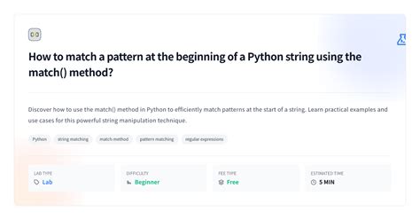 how to match a pattern at the beginning of a python string using the
