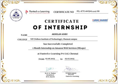 Internshipcompletion Aws Mlops Machinelearning Cloudcomputing