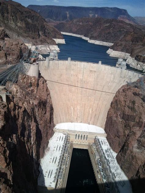 Hoover Dam Hydroelectric Power Plant Nevada Stock Image Image Of