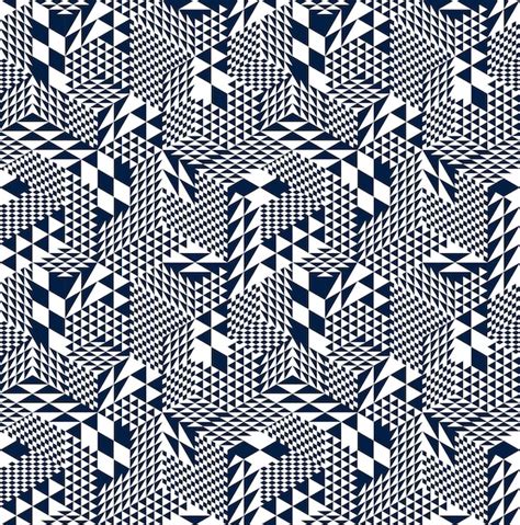 Premium Vector Geometric 3d Seamless Pattern With Cubes Rhombus And Triangles Boxes Blocks