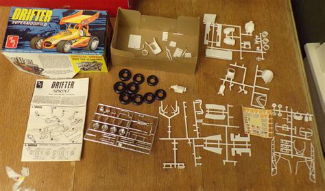 Vtg 1975 Amt Drifter Supermodified T170 Sprint Car Model Kit 1 25 Scale
