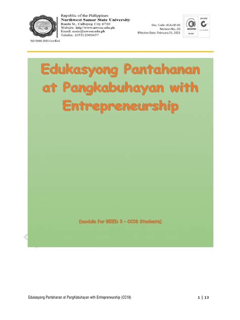 Module 1 Lesson 1 Pdf Entrepreneurship Agriculture