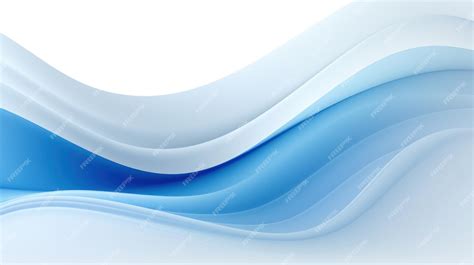 Premium Photo Abstract Blue Dynamic Wave Motion Design On White Background Generate Ai Image