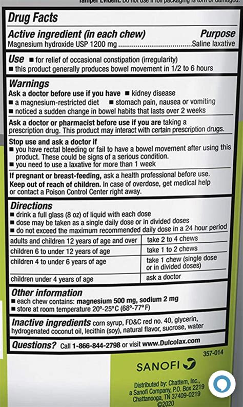 Is Dulcolax Soft Chew Stool Softener Safe For Fodmap R Fodmaps