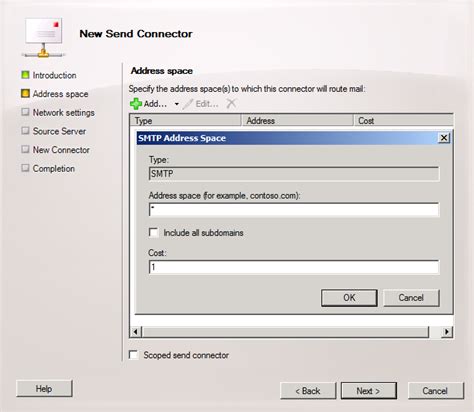 Creating Send Connector In Exchange 2010 Azure365Pro