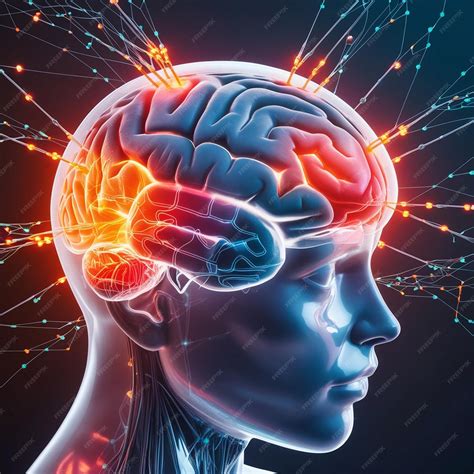 Neural Connectivity Illuminated Brain Pathways Premium Ai Generated Image