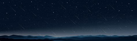 산 풍경이 있는 밤하늘 별이 빛나는 수평선 짙푸른 하늘 코스모스 은하의 우주 배경을 가진 아름 다운 우주입니다 여행 배경에 대 한 밤에 별 필드의 벡터 배너 0명에 대한