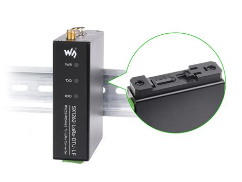 Rail Mount SX1262 LoRa Data Transfer Unit RS232 RS485 RS422 To LoRa Suitable For Sub GHz Band