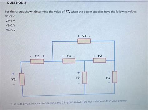 Solved Calculate The Value Of Vx In The Following Circuit Chegg Com