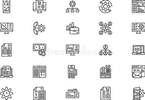 Enterprise Resource Planning Erp Icons Collection Is A Vector