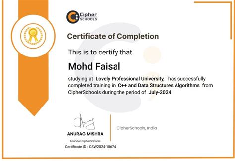 Dsa Bts C Java Cipherschools Innovation Codinglife Mohd Faisal