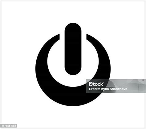 버튼 회전 아이콘 절연 스텐실 기술 클립 아트 벡터 스톡 일러스트레이션 Eps 10 개념에 대한 스톡 벡터 아트 및 기타 이미지