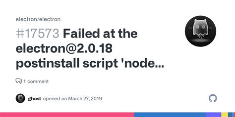 Failed At The Electron Postinstall Script Node Install Js Ubuntu Issue