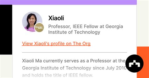 Xiaoli Professor Ieee Fellow At Georgia Institute Of Technology The Org