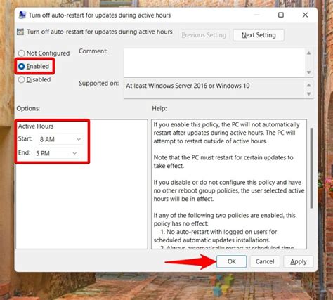 Windows 11 How To Configure Active Hours To Avoid Forced Reboots Winbuzzer