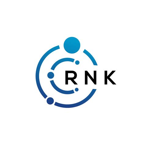 Rnk Letter Technology Logo Design On White Background Rnk Creative Initials Letter It Logo