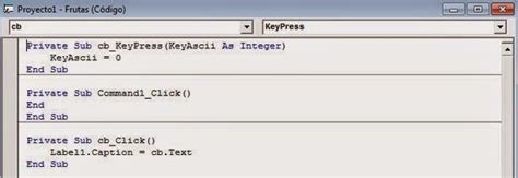 Programación Visual COMBOBOX