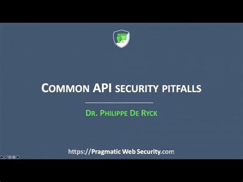 Ndc Conferences Talk Common Api Security Pitfalls From Ndc Conferences