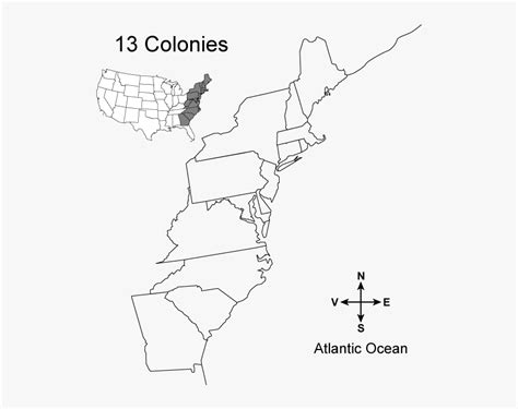 Free Printable Map Of Colonial America