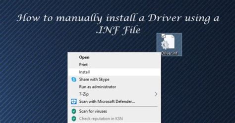 How To Manually Install A Driver Using A INF File In Windows 11 10