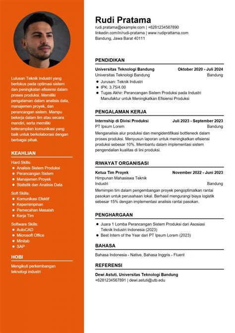 84 Contoh Cv Menarik Pdf Contoh Cv Tipe Menarik Bikin Cv Gratis