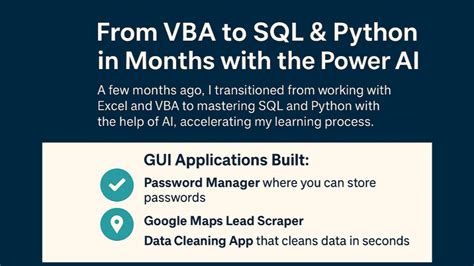 🚀 From Vba To Sql And Python In Months — How Ai Supercharged My Learning Curve