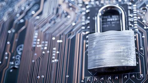 Premium Photo The Symbolism Of A Silver Padlock For Data Security On A Computer Circuit Board