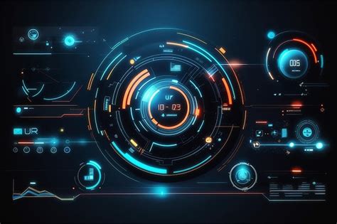 Premium Photo Digital Technology Ui Futuristic Hud Virtual Interface Elements Scifi Modern