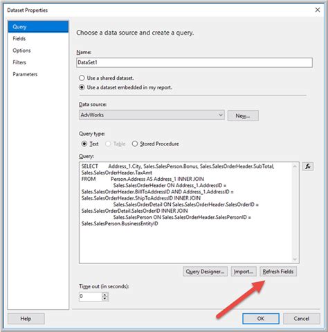 Sql Server Reporting Services Ssrs 2017 Data Sets