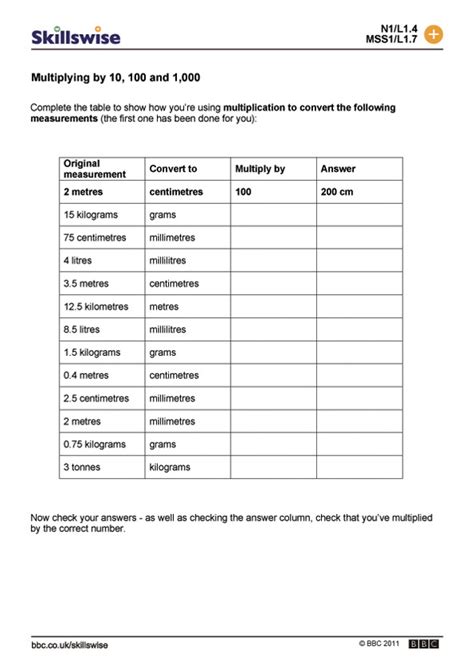 Multiplying By 10 100 And 1 000