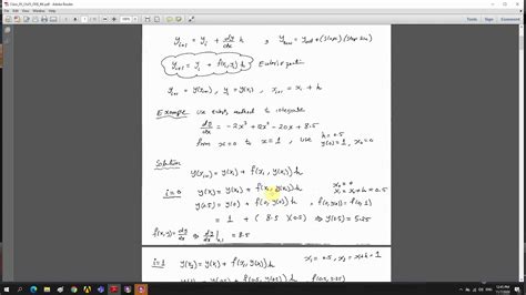 Chapter 25 Part 01 Ode Eulers Method Youtube