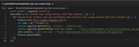 Partial Link Text Locator In Webdriverio Qafox