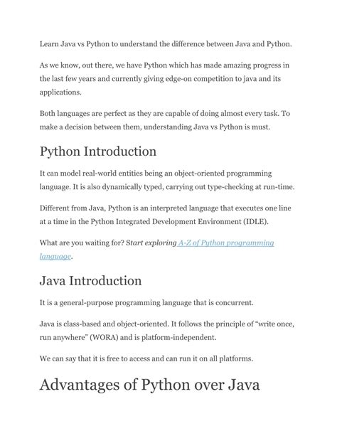 Ppt Python Advantages Over Java Powerpoint Presentation Free Download Id12819482