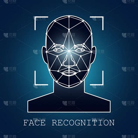 矢量 绘画插图 面部识别技术 人 平板扫描仪 顺序 有序 仅男人 技术 仅一个男人素材 花瓣网