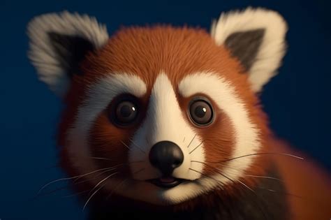 Premium Ai Image Cute Red Panda Neural Network Ai Generated
