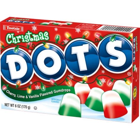 Dots Christmas Cherry Lime And Vanilla Flavored Gumdrops 6 Oz Kroger