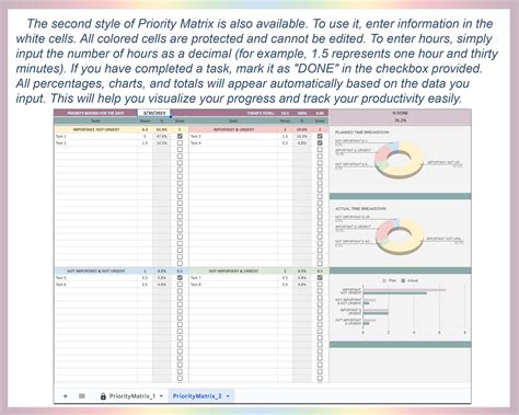 Prioritization Matrix Excel Task Planner Task Tracker Priority Matrix