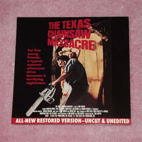 The Texas Chainsaw Massacre 1974horror Rare 1993 Usa Uncut Unedited