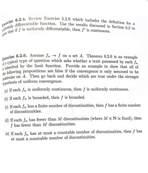 Solved Uniformly Differentiable Function Use The Results
