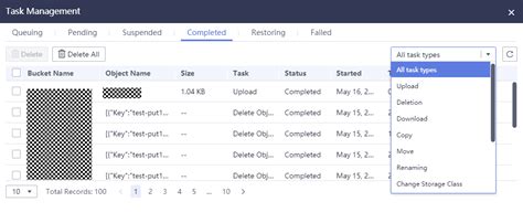 Managing Completed Taskstask Managementobs Browsertools Guideobject Storage Service Huawei