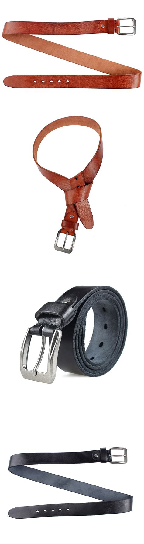 Мужской ремень из натуральной воловьей кожи MEDYLA, повседневный ремень ...