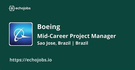 Boeing Is Hiring Mid Career Project Manager Sao Jose Brazil Brazil