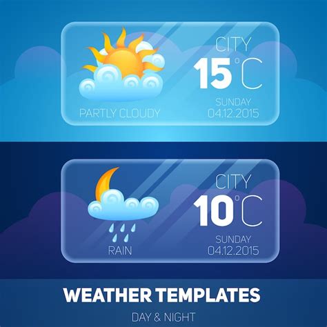 Free Vector Weather Mobile Application