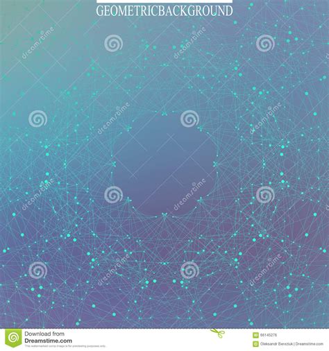 Geometric Abstract Backdrop With Connected Lines And Dots Science Background Abstract Template