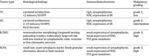 Histological Classification Of Nets Of The Lung [6] Download Table