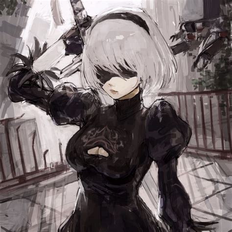 2b Icon Cute Drawings 2b Nier Autómata Blood Art