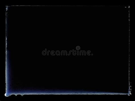 Solid Blank Empty Black Rectangle Screen Abstract With White Outline