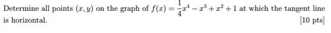 solved determine all points x y on the graph of